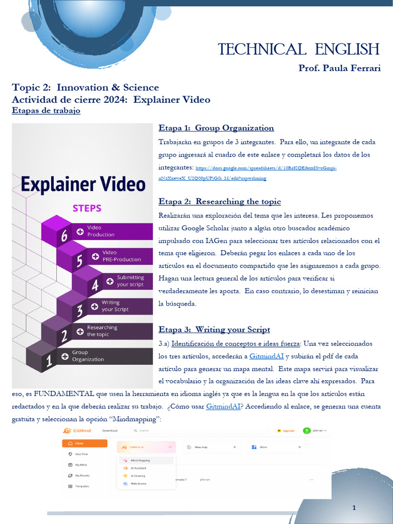 Topic2 - ExplainerVideo - Steps Guide2024 | PDF | Sumario abstracto) | Microsoft PowerPoint