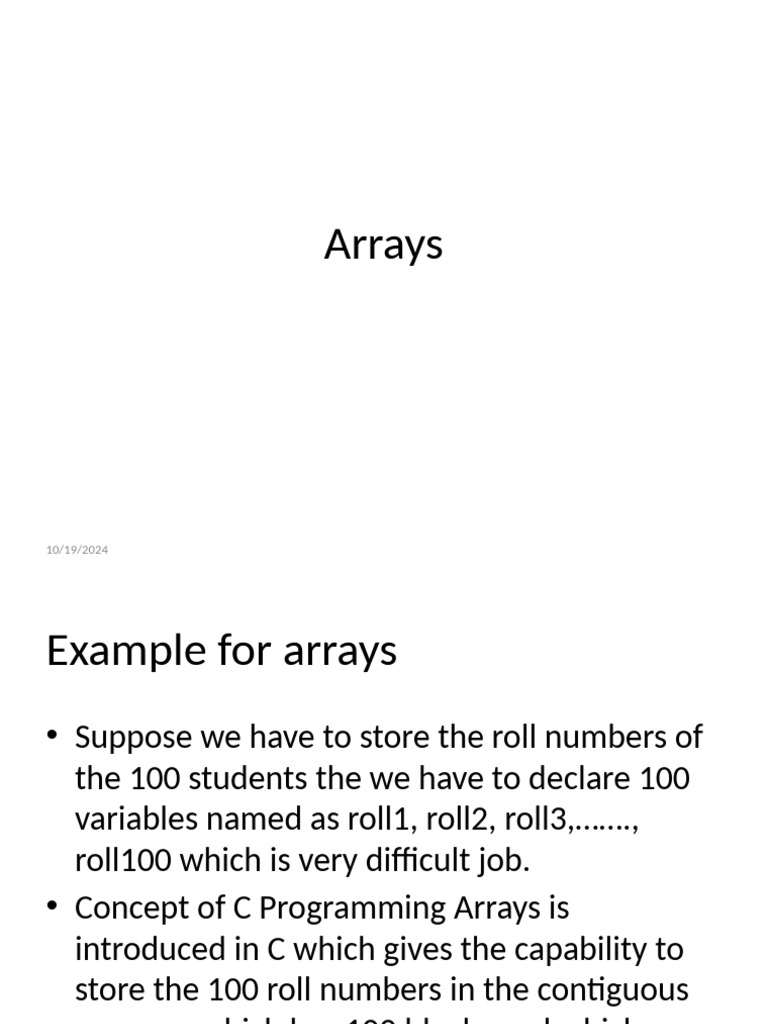 Arrays | PDF | Integer (Computer Science) | Computer Science Arrays | PDF | Integer (Computer Science) | Computer Science
