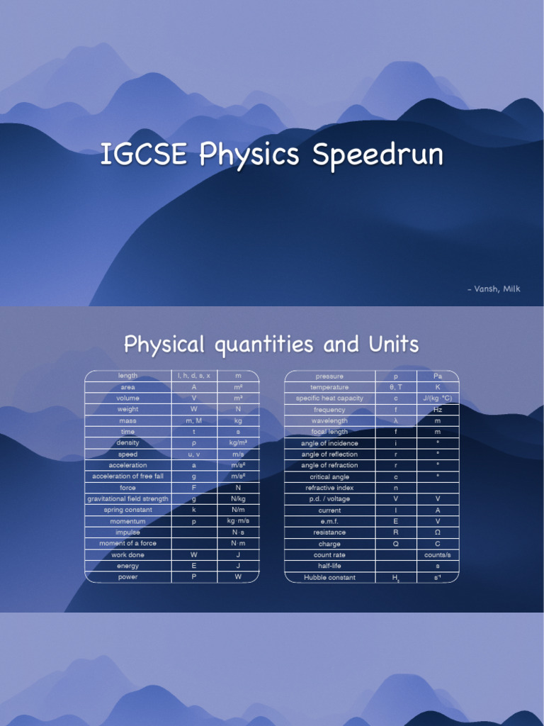 IGCSE Physics Key Concepts and Units | PDF | Atoms | Radioactive Decay