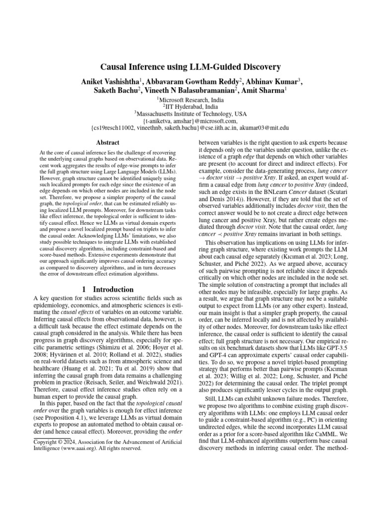 Causal Inference using LLM-Guided Discovery | PDF | Causality | Graph Theory
