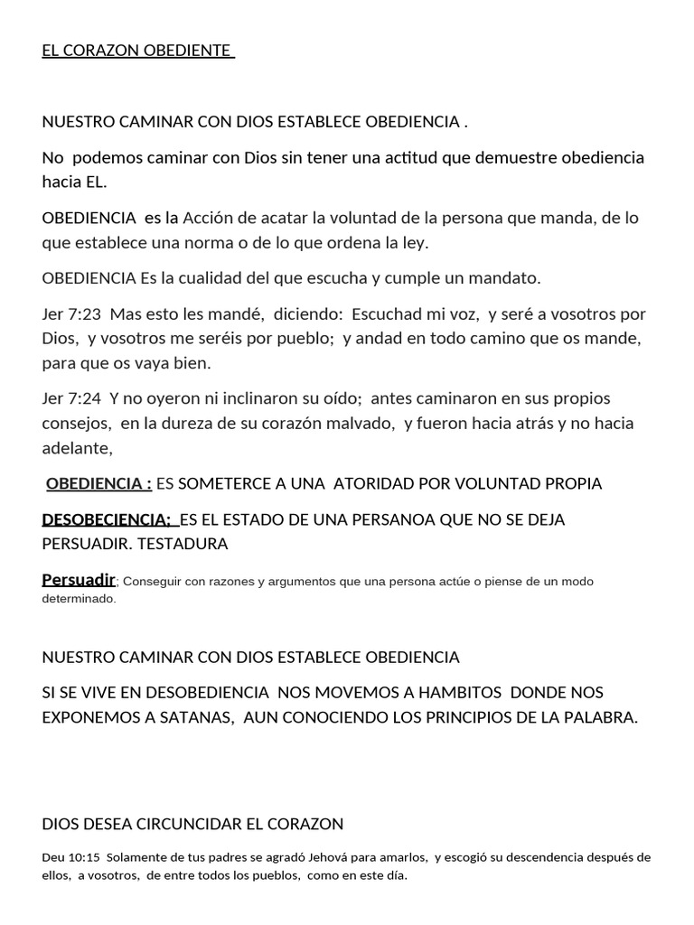 El Corazon Obediente | PDF | Relaciones personales, crianza y ...