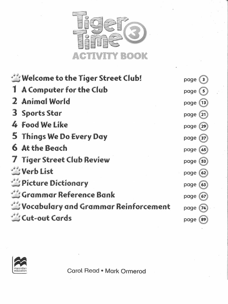 Tiger Time 3 AcT Book | PDF