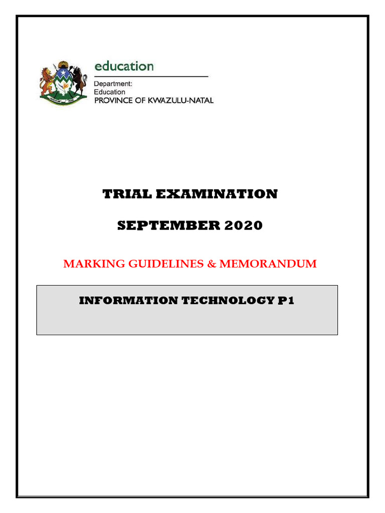 Memo Trial P1 2020 Pdf Discounting Constructor Object Oriented