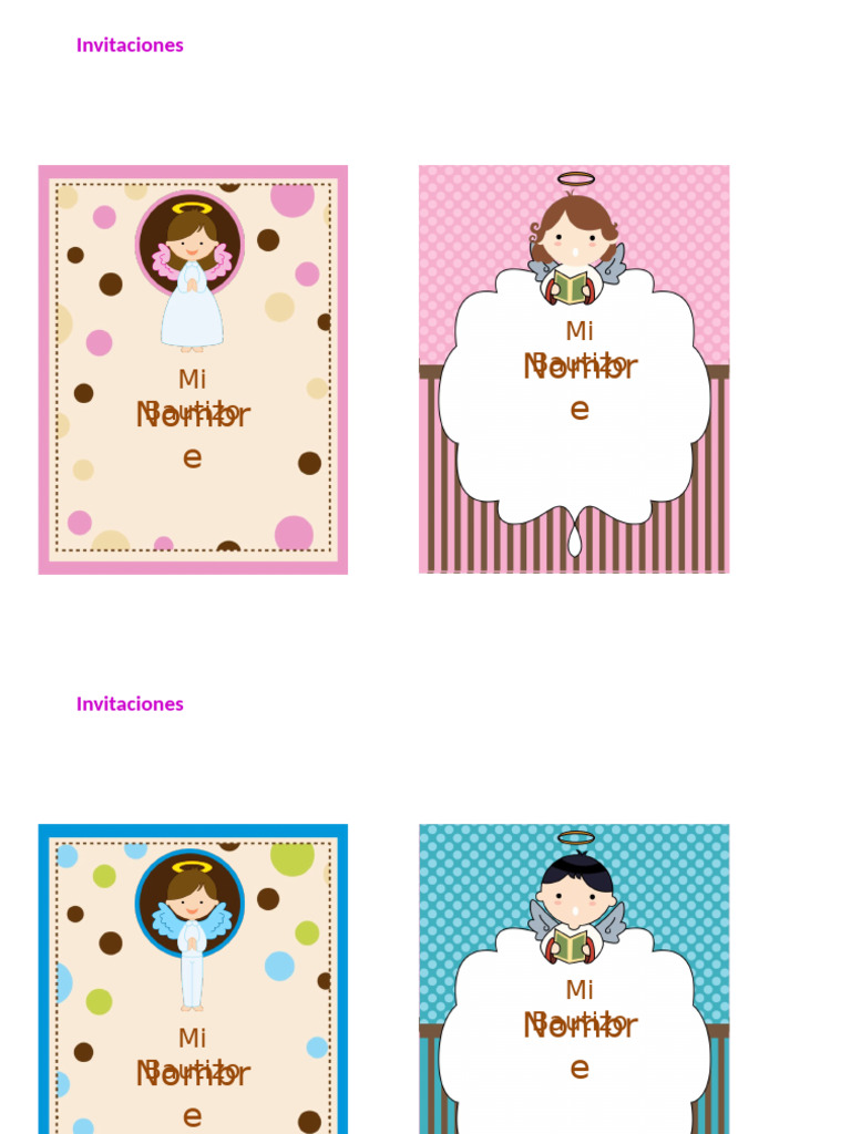 Kit Bautismo Varios Diseños | PDF