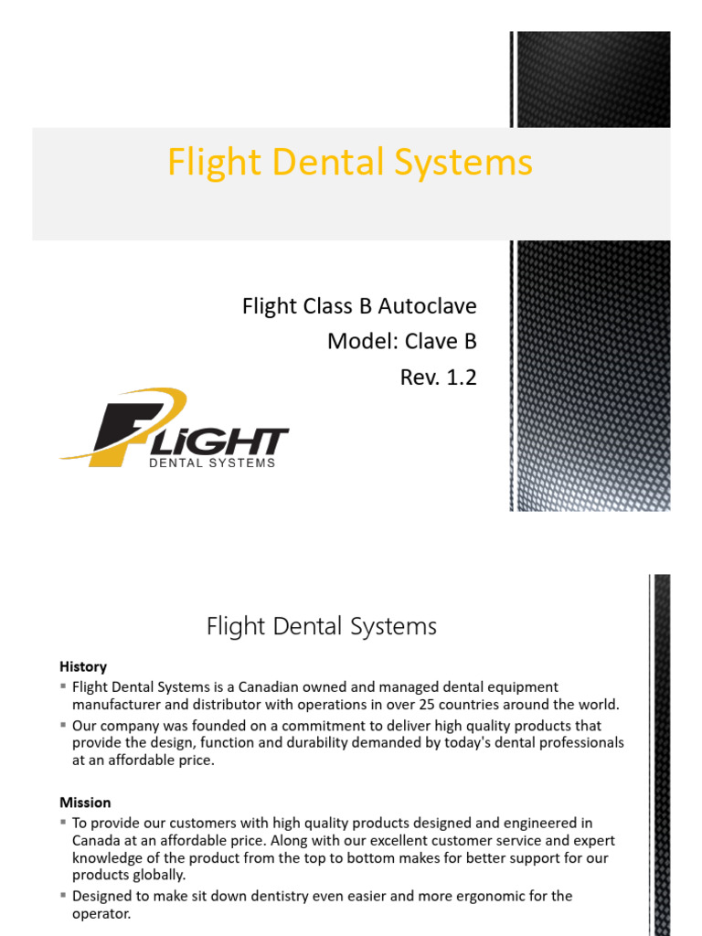 Flight Dental Systems Autoclave Clave B Rev. 1.2 | PDF | Sterilization ...