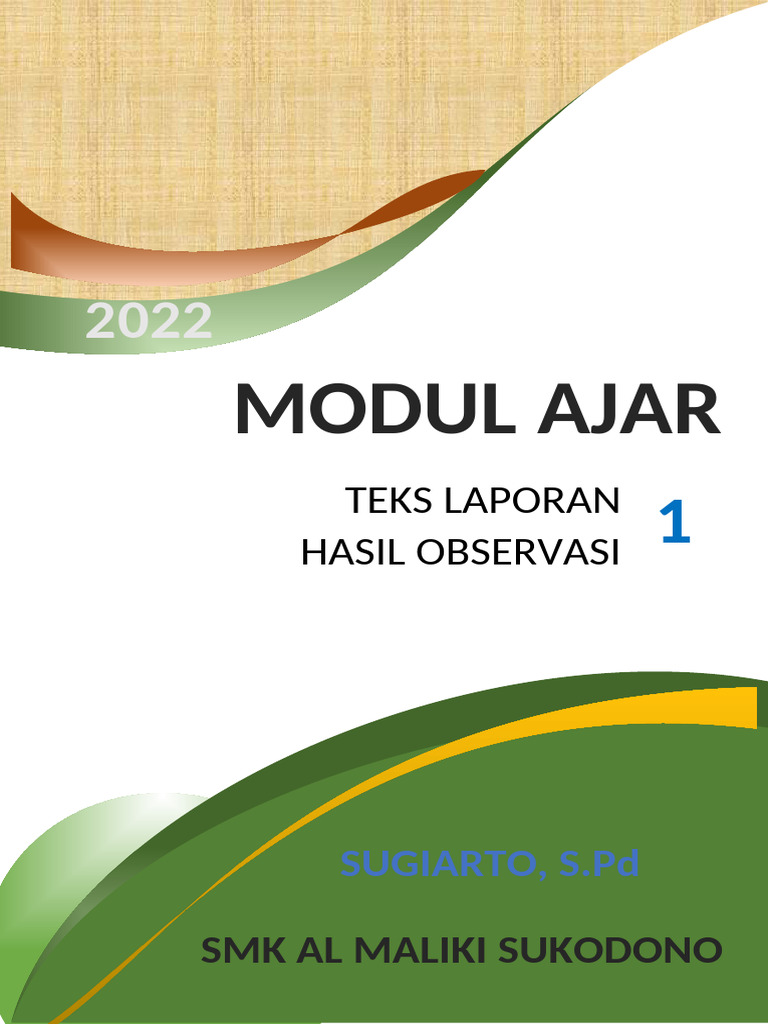 MA - SUGIARTO - B. INDONESIA - Fase E - X SEMUA KEAHLIAN - PERTEMUAN KE 1 - Teks LHO | PDF