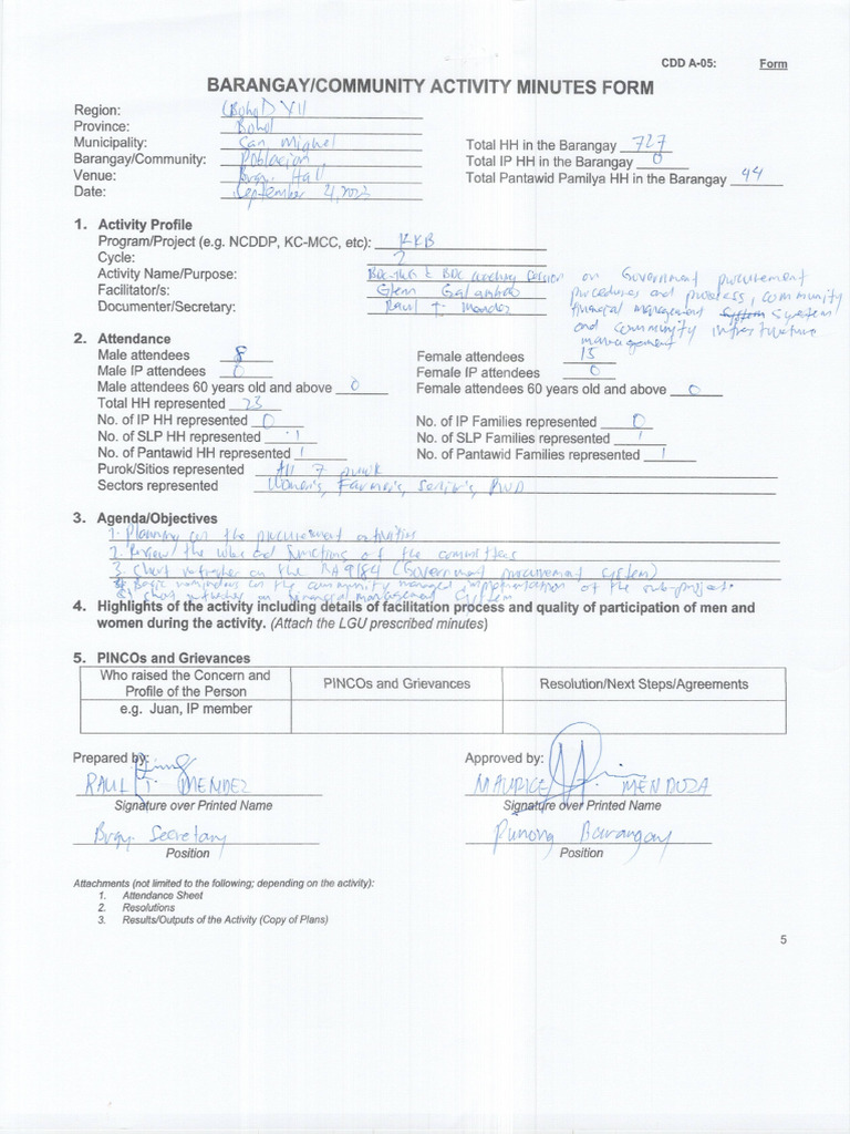 Minutes Narrative | PDF