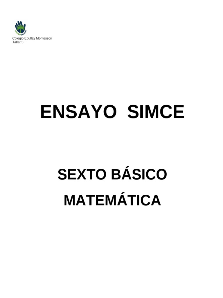 Ensayo Simce 2 Epullay | PDF | Triángulo | Rectángulo