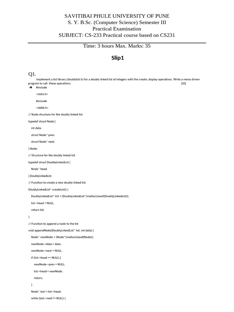 SYBSc Computer Slips | PDF | Queue (Abstract Data Type) | Software Engineering