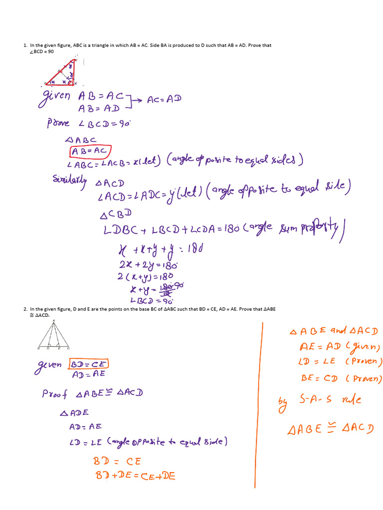 Triangle Assignment Level 1 Solution 9R02 | PDF