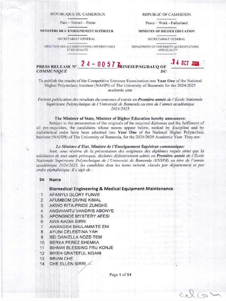 Results NAHPI UBa 2024 Year One | PDF