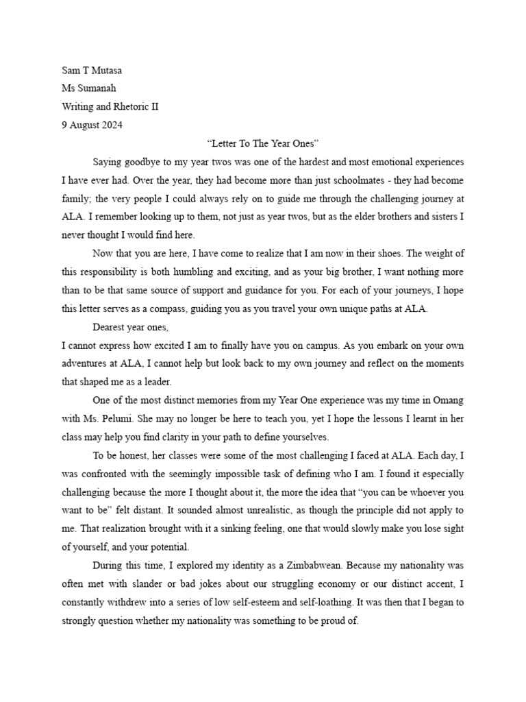 Letter of Guidance for New Students | PDF | Psychology | Social Psychology