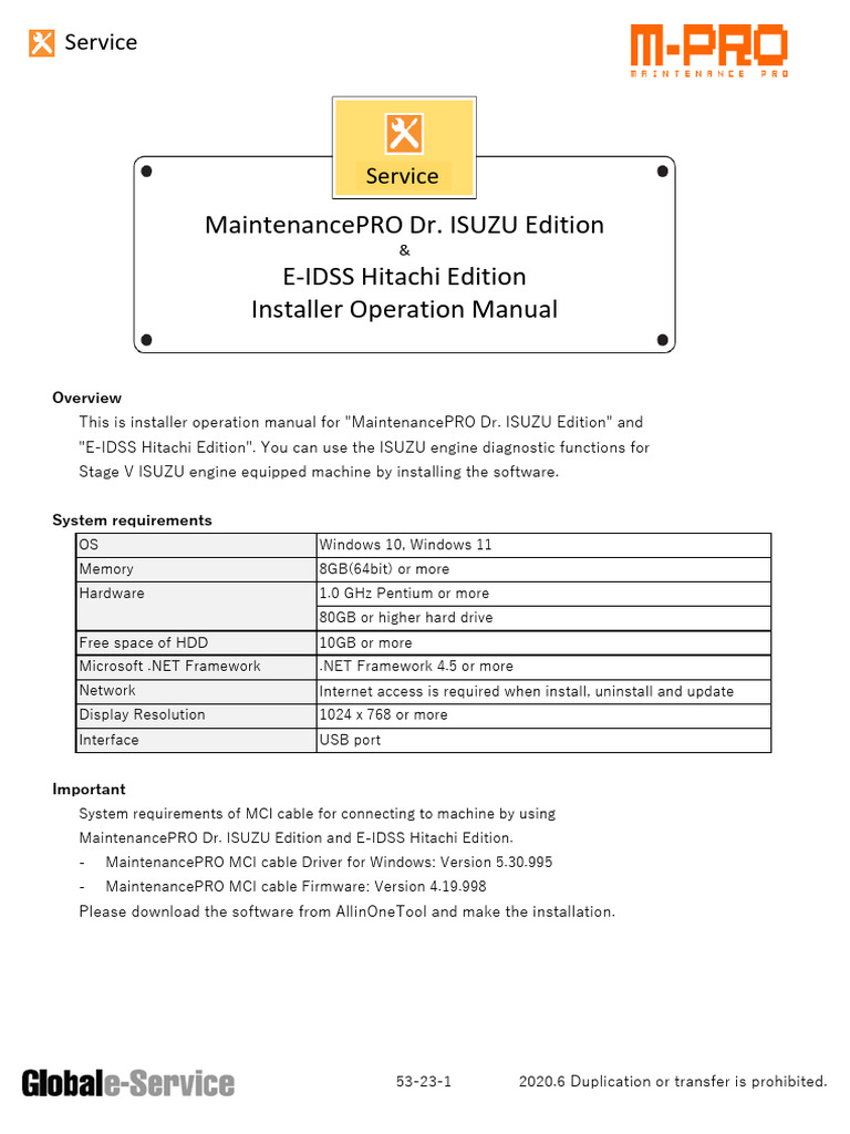 MPDR - ISUZU Edition Installer Operation Manual (E) | PDF ...