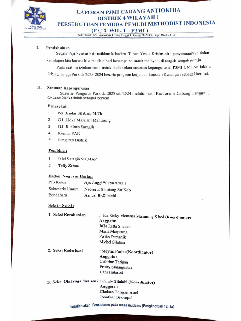 Laporan P3mi Antiokhia | PDF