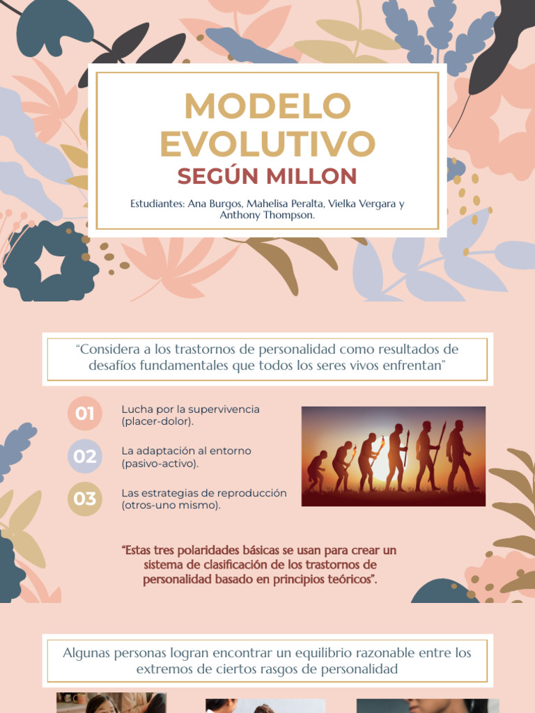 Modelo Evolutivo según Millon | PDF | Depresión (estado de ánimo) | Sicología