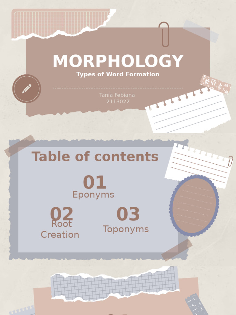 Word Formation: Eponyms, Roots, Toponyms | PDF