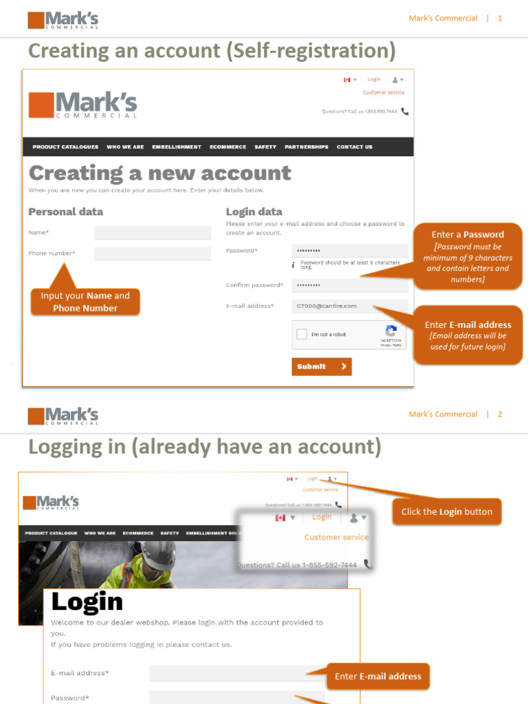 Mark's User Guide The Vault Self-Registration | PDF | Login | Password