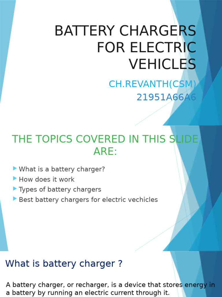 Battery Chargers for Electric Vehicles | PDF | Battery Charger ...