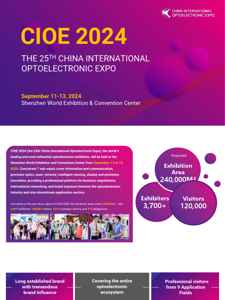 Introduction of CIOE 2024 | PDF | Photonics | Sensor