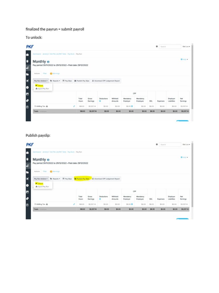 Keypay - Finalized The Payrun | PDF