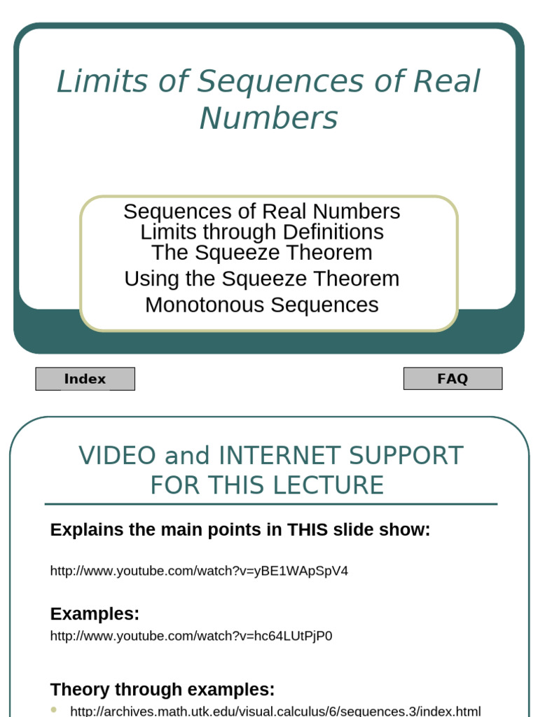 Limits of Sequences Explained | PDF | Sequence | Analysis