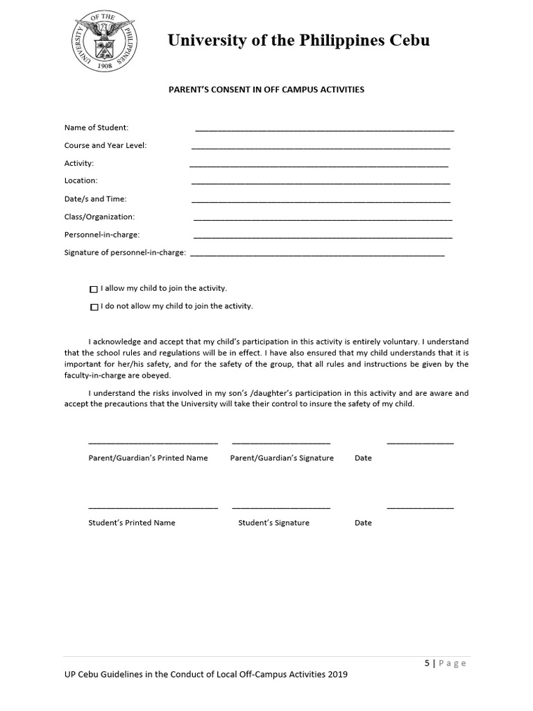 NSTP Parent's Consent Form | PDF