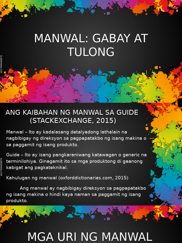 Mga Uri NG Manwal | PDF