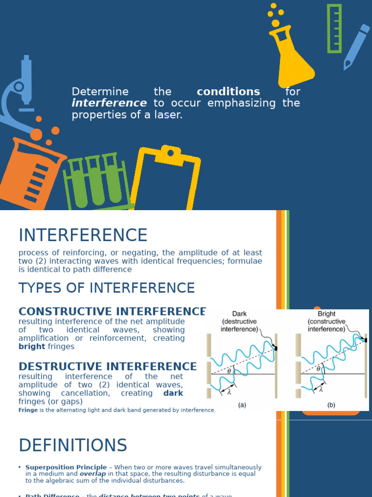 Conditions for Light Interference | PDF | Diffraction | Wavelength
