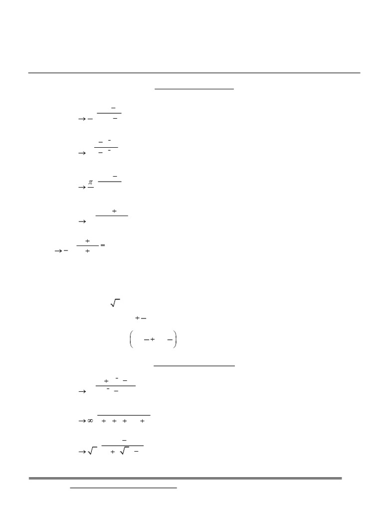 Class XI Maths Limits & Derivatives Practice | PDF