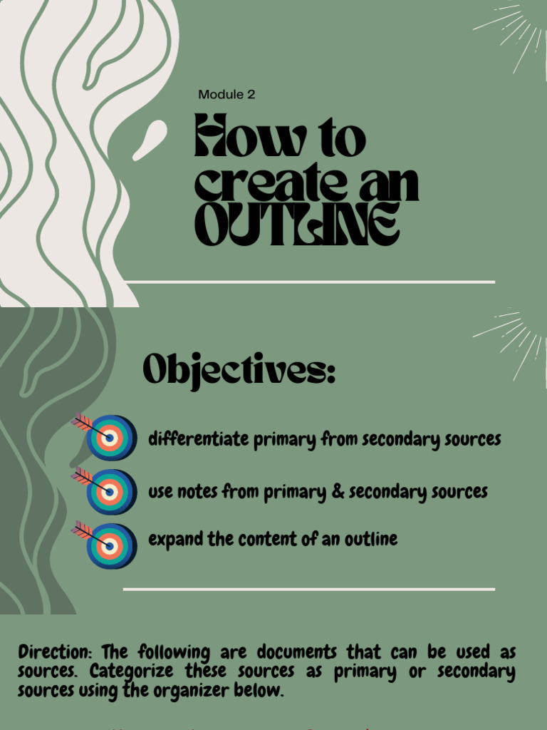 Module 2 How To Create An OUTLINE | PDF | Books | Written Communication