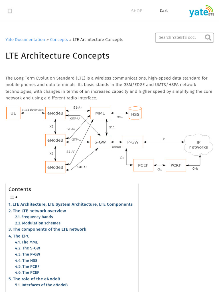 Full LTE architecture and components | PDF | Telecommunications | Network Architecture