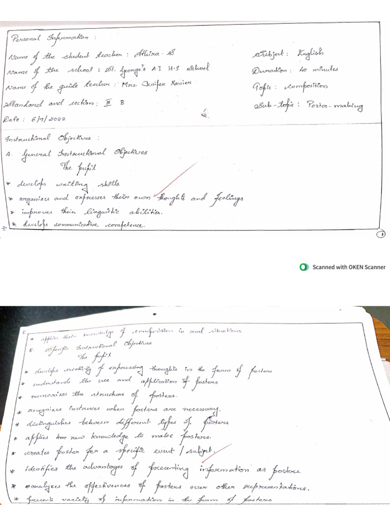 Lesson Plan Composition | PDF