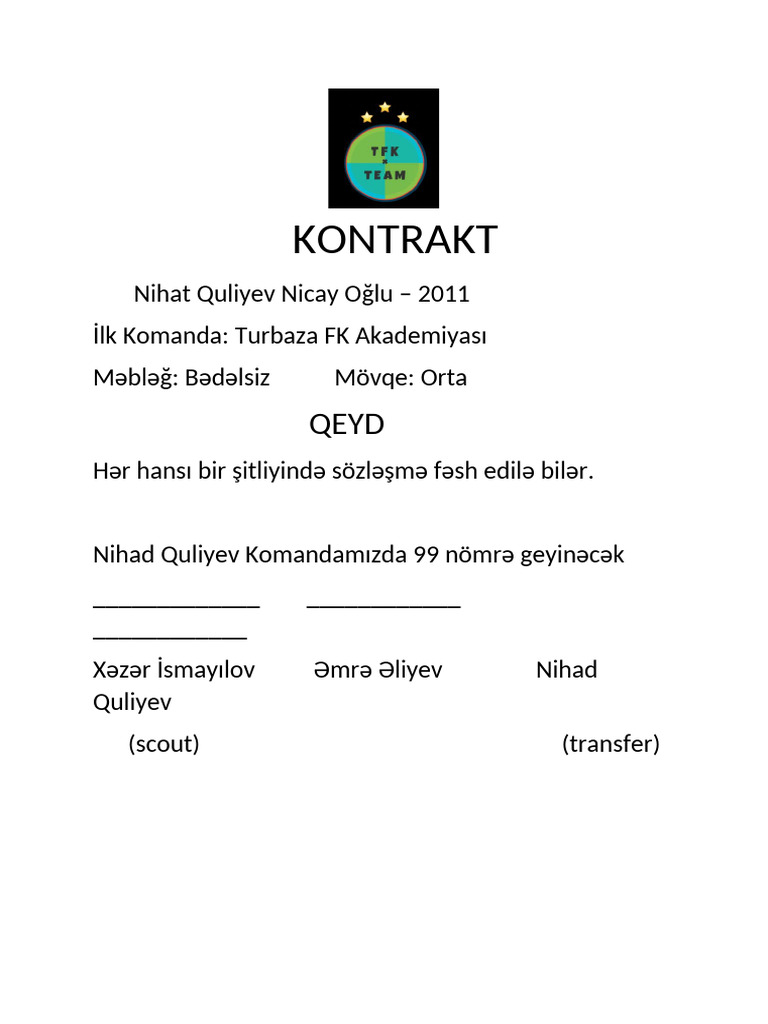 Kontrakt Nihad | PDF