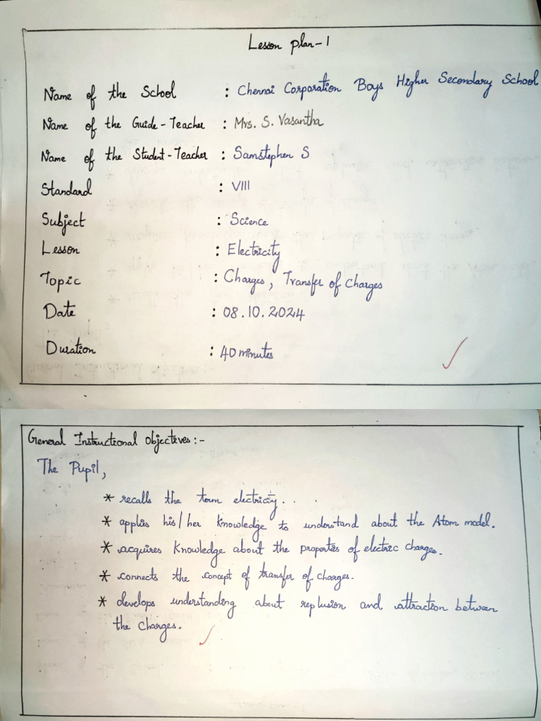 Lesson Plan - 1 | PDF