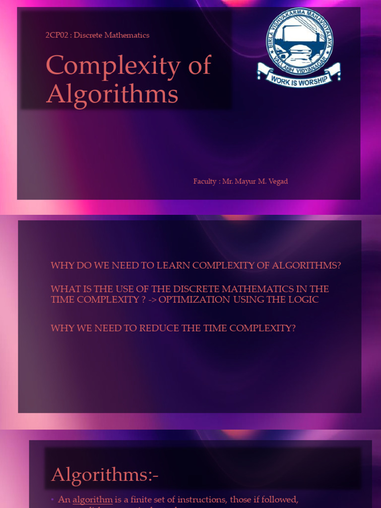 Complexity Of Algorithms Pdf Time Complexity Computational Complexity Theory