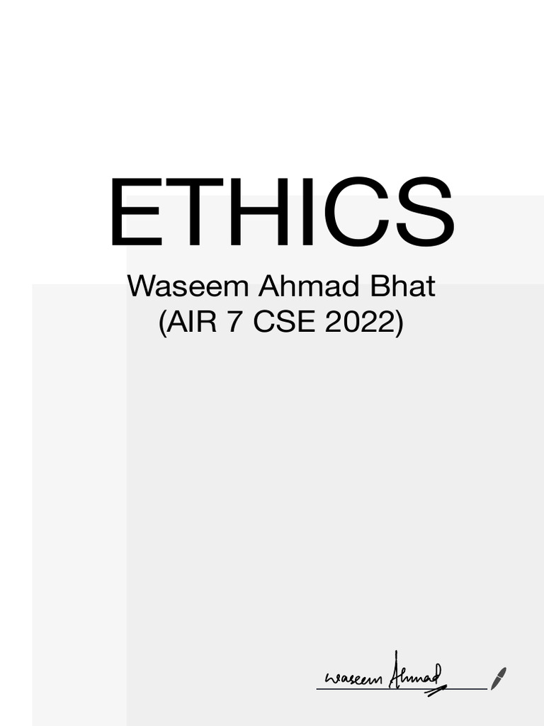 Waseem Ethics Notes | PDF