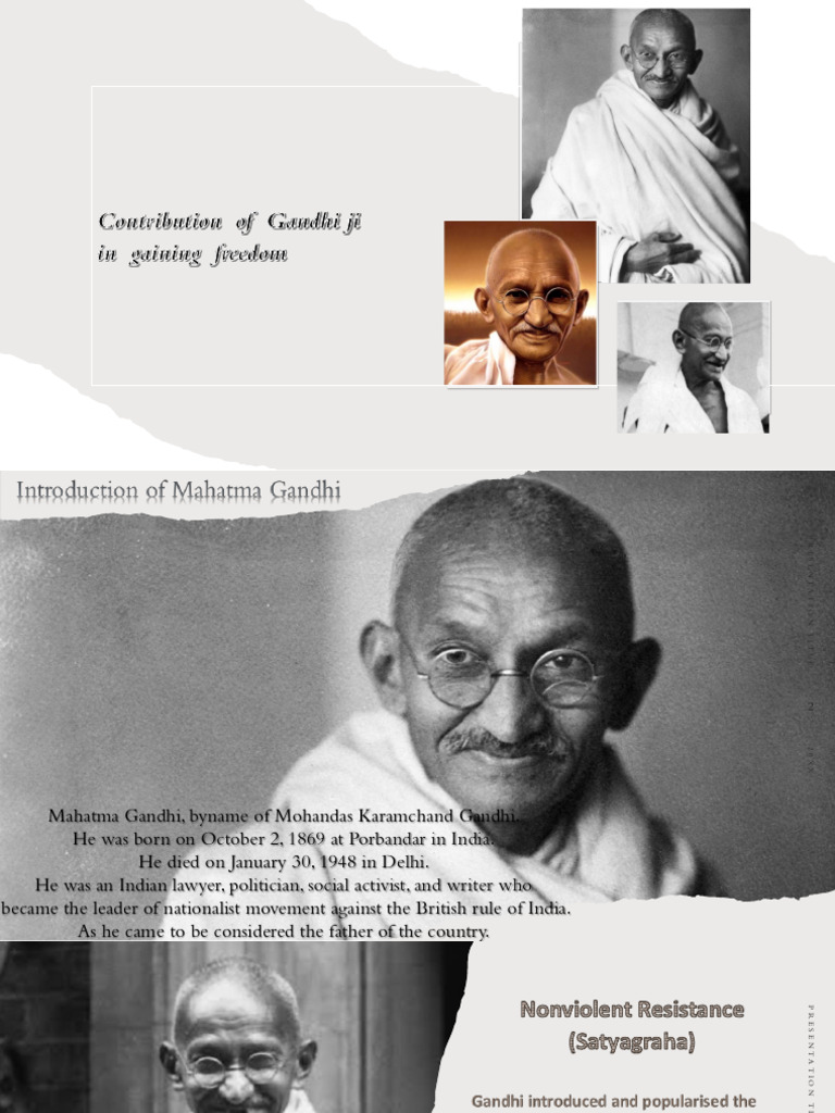 Contribution of Gandhi Ji in Gaining Freedom | PDF