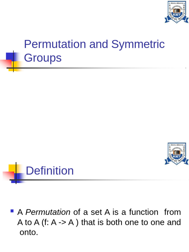 Permutation, Symmetric Group and Group Homomorphism | PDF | Permutation | Functions And Mappings
