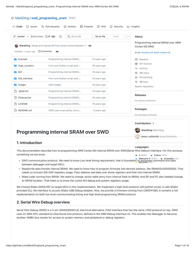 ARM Cortex M3 SRAM Programming Guide | PDF | Computing | Computer Architecture