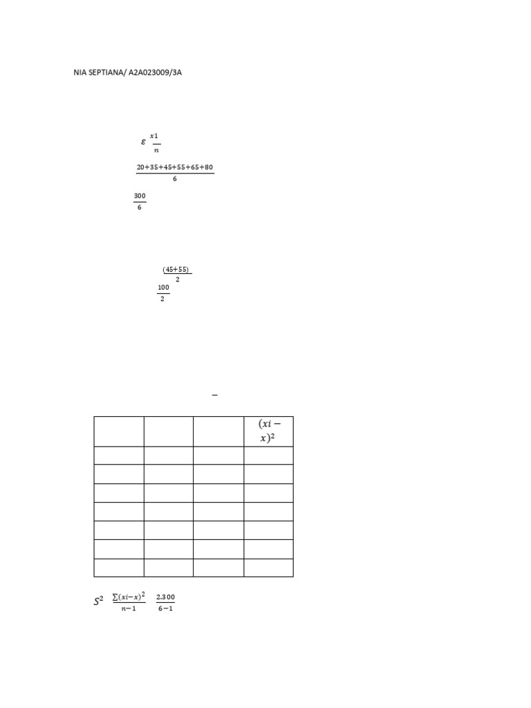 Nia Septiana - A2A023009 - Tugas Biostatistik TM 4 | PDF