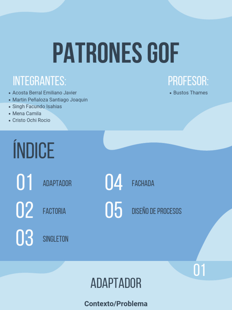 Presentación Patrones Gof | PDF | Software | Objeto (informática)