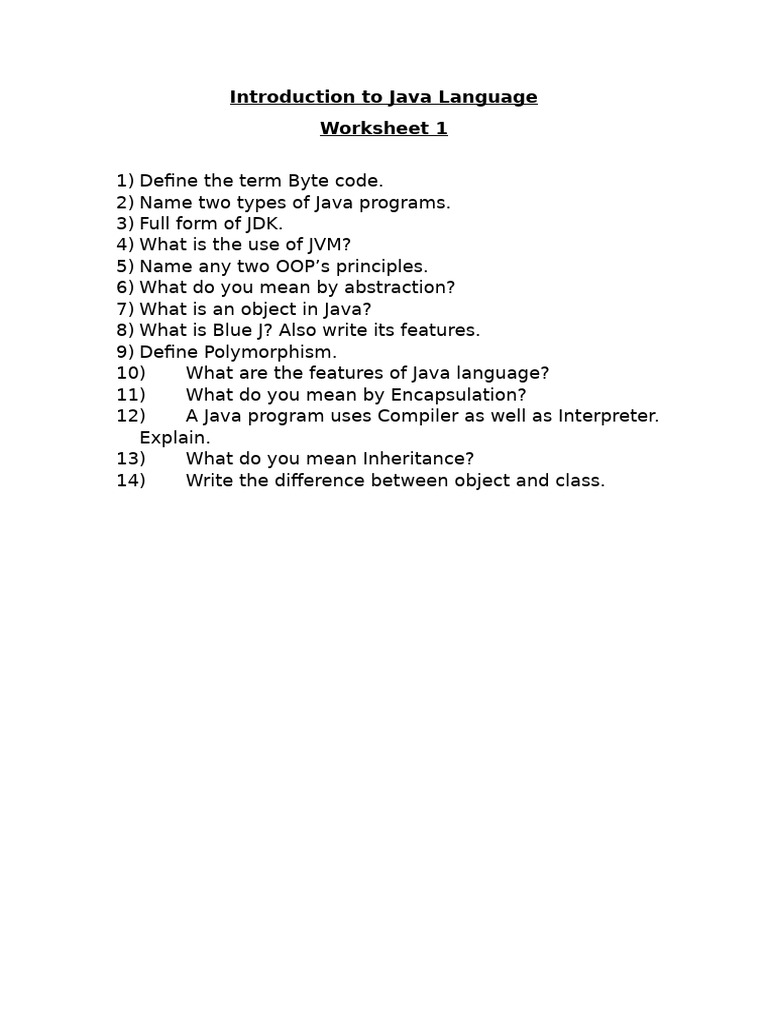 Java Language Overview and Concepts | PDF | Computers