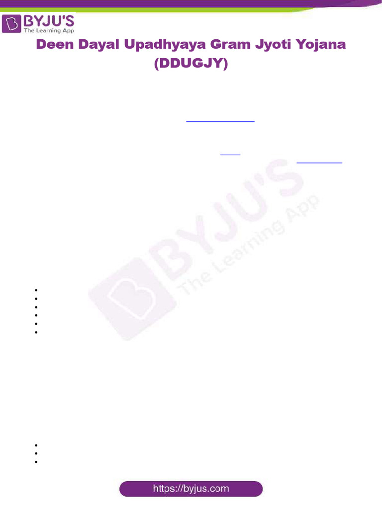 DDUGJY: Rural Electrification Scheme | PDF | Rural Electrification | Electrical Engineering