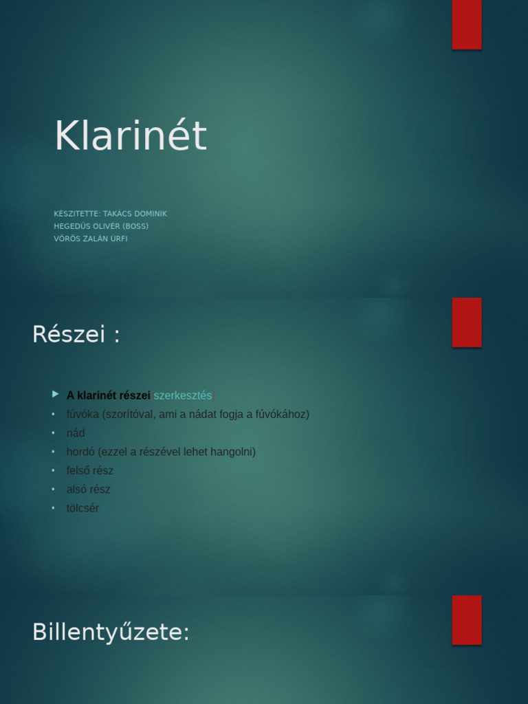 Klarinét | PDF