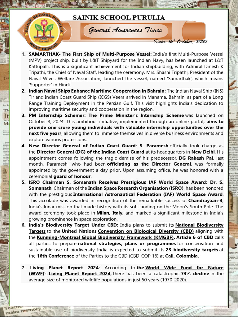 Curent Affair of 16 October | PDF