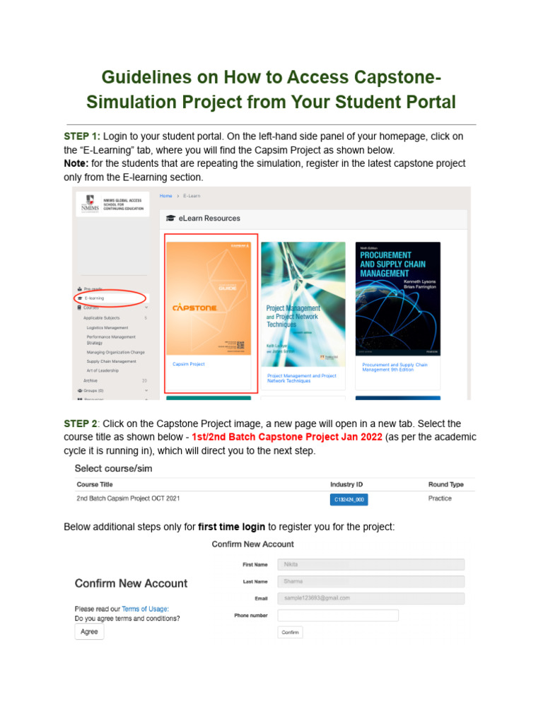 Accessing Capstone Simulation Guide | PDF