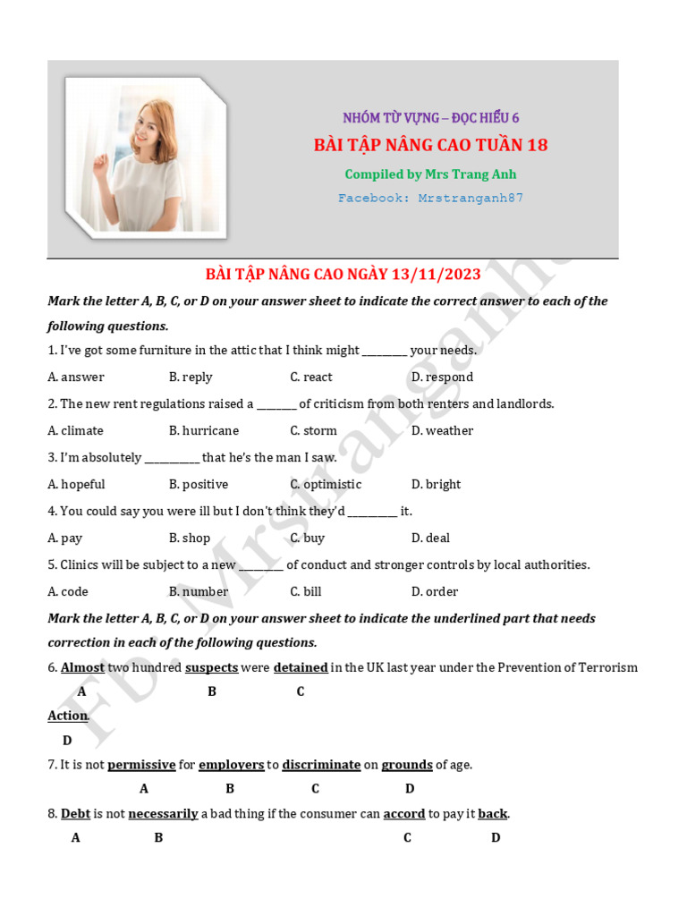 (DH6) Bai Tap Nang Cao Tuan 18 10343235 8152023105936PM | PDF