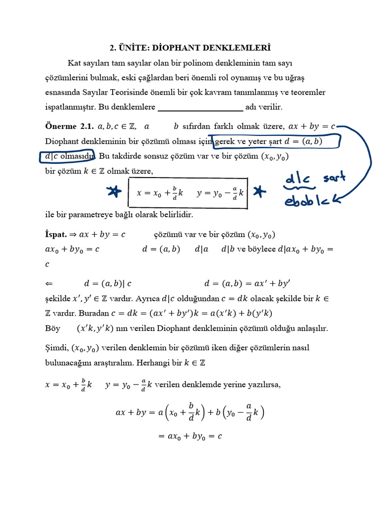 2unite Sayilar Teorisi | PDF