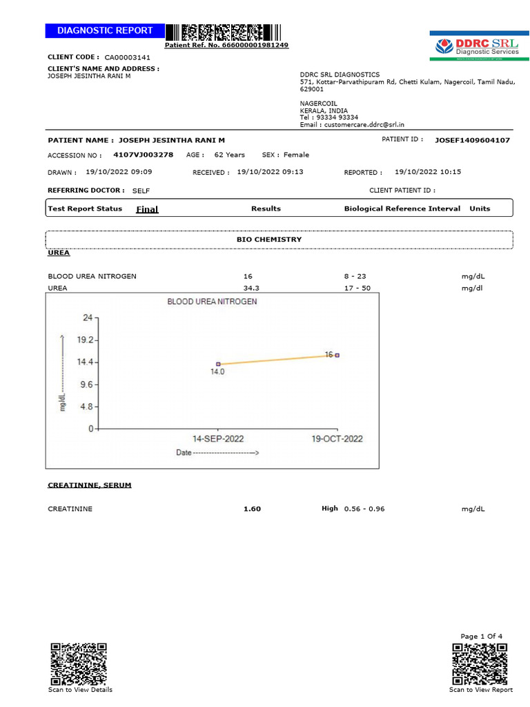 Diagnostic Report: Final | PDF | Creatinine | Hypoglycemia