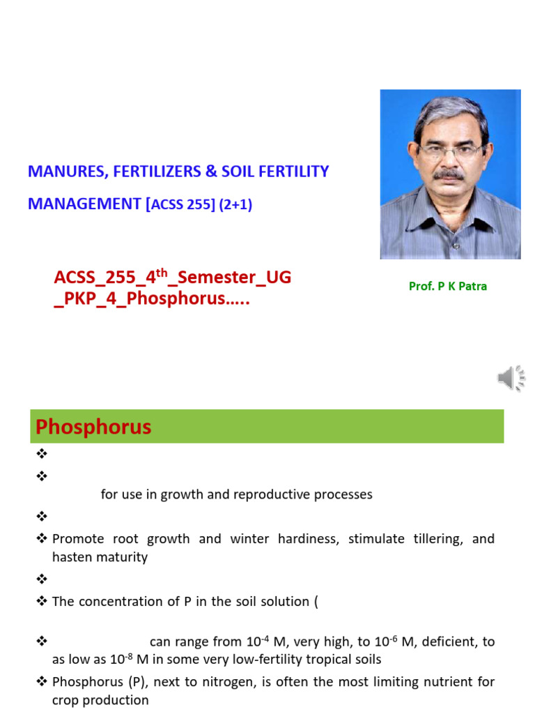 Phosphorus PKP 4 | PDF | Soil | Phosphorus